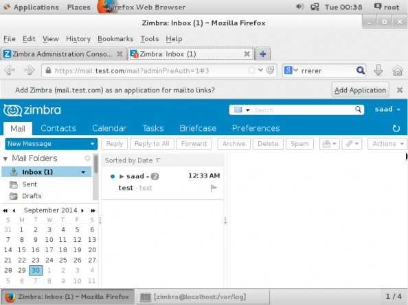 Zimbra-webclient - Saadwebid