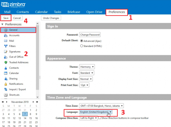 Merubah WebClient Zimbra Menggunakan Bahasa Indonesia - Saadwebid