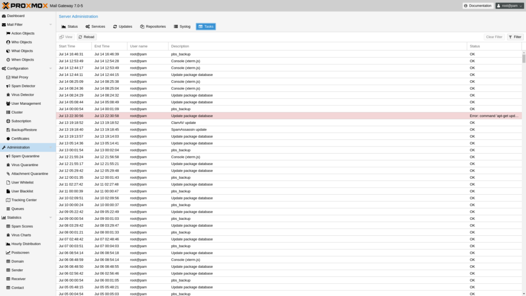 Layanan VPS Cloud Server Proxmox Mail Gateway - Saadwebid